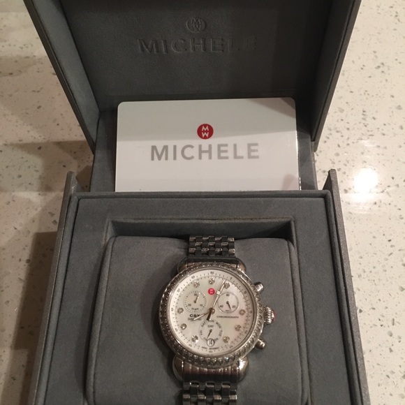 Michele | Accessories | Michele Csx 36 Diamond Watch | Poshmark